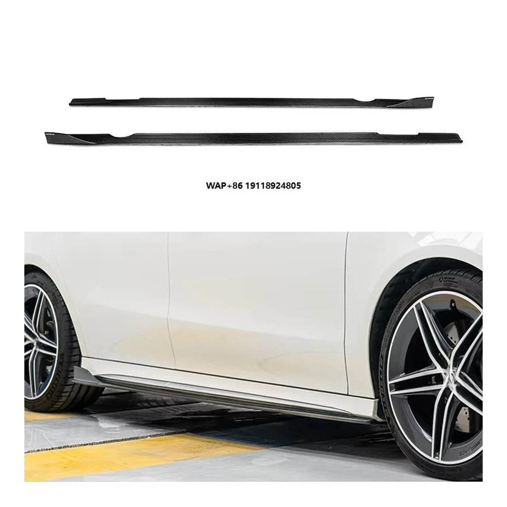 W118 Prepreg Dry Carbon Fiber Car Parts Body Kit Side Skirts for Benz ...
