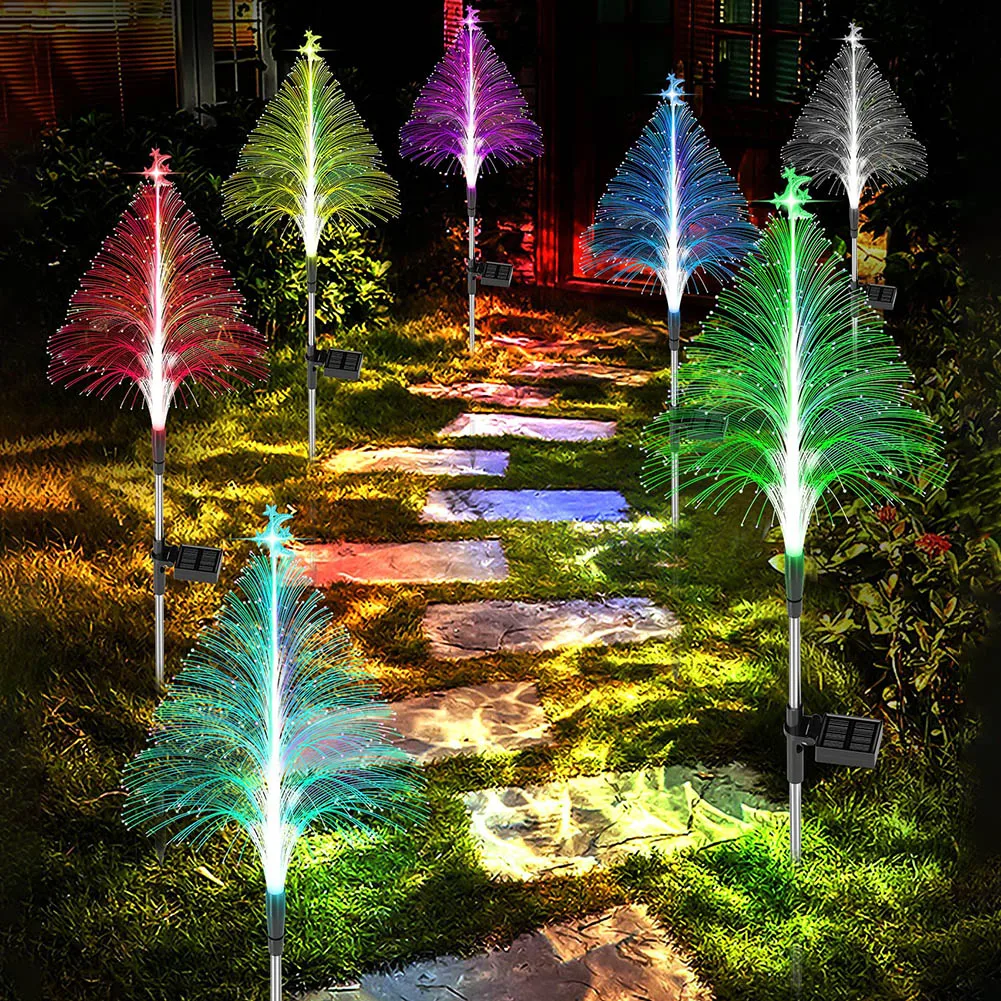 Farbwechsel-Solar-Blume-Licht-7-Farben-ndern-LED-Glasfaser-Garten-Licht ...