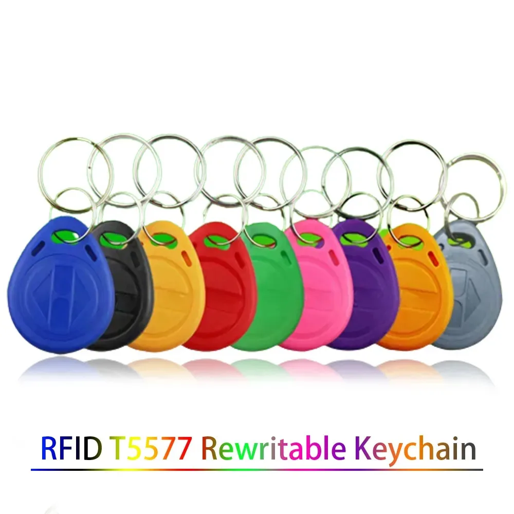 Multiple Colors ID T5577 Keychain 125Khz Rewritable Smart Chip RFID ...
