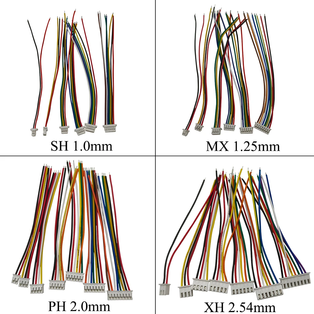 10Pcs SH 1.0mm/MX 1.25mm/PH 2.0mm/XH 2.54mm 2/3/4/5/6/7/8Pin Female ...