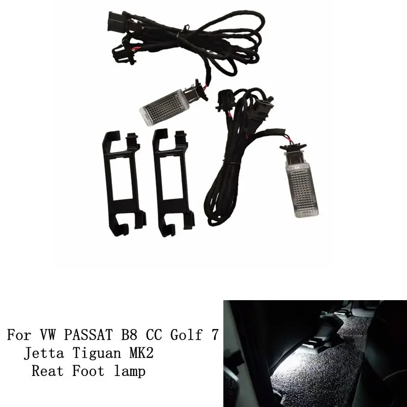 Car LED Footwell Light foot lights Cable Wiring harness For VW PASSAT ...