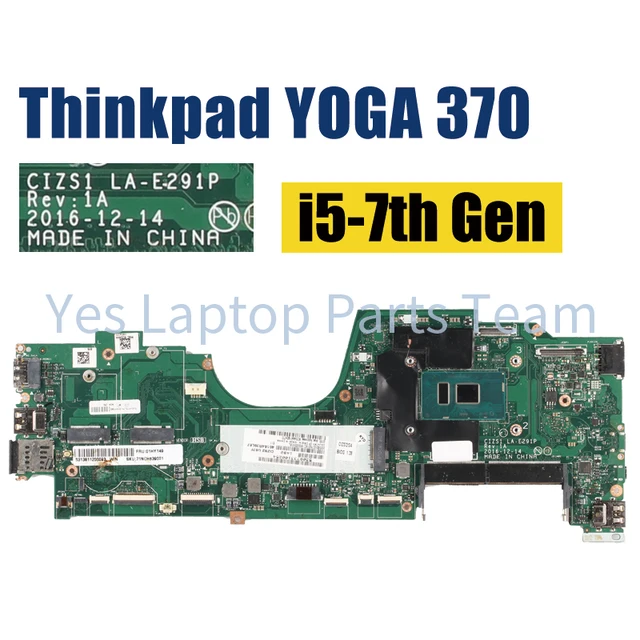 For LENOVO Thinkpad YOGA 370 Laptop Mainboard LA-E291P 01HY157 01HY344 01HY149 01HY173 I5 I7 7th ...