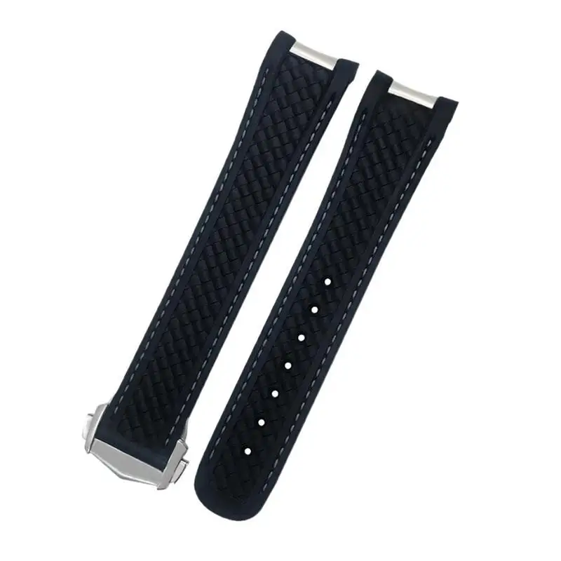 HAODEE-20mm-21mm-Fluorous-Rubber-Watchband-for-Omega-Seamaster-Watch ...