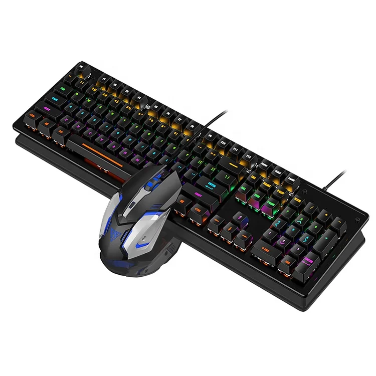 V2-Professional-Gamer-RGB-LED-Wired-Desktop-Gaming-Mechanical-Keyboard ...