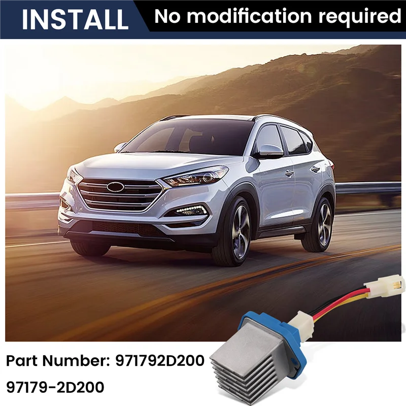 현대 투손 2.7L 2005-2006 97179-2D200 971792D200 용 HVAC 송풍기 모터 저항기 ...