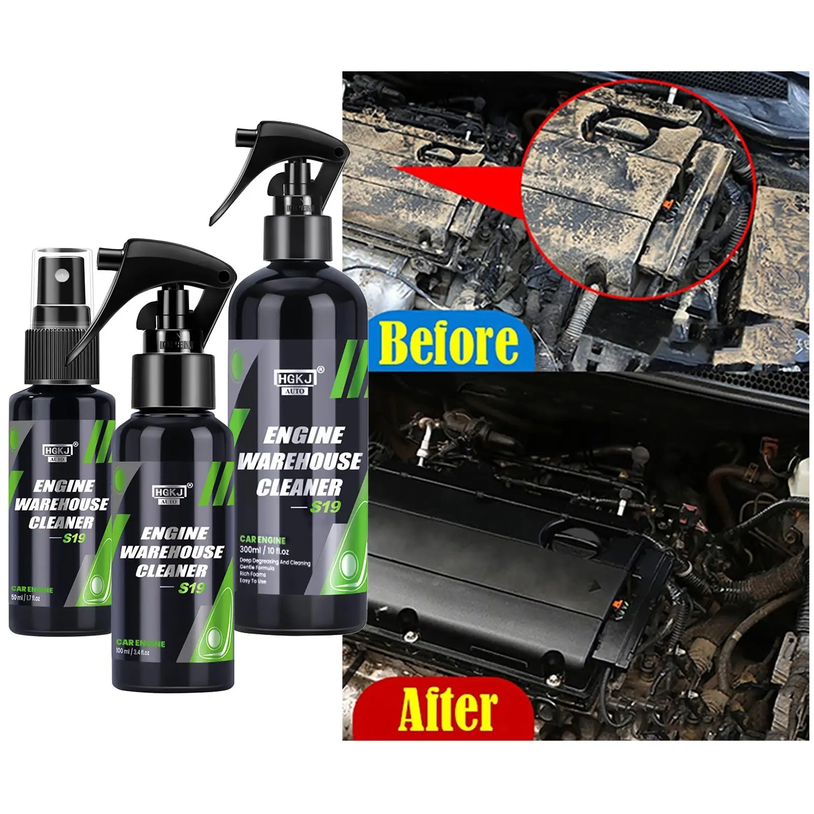 Car-Engine-Warehouse-Cleaner-Spray-300-100ml-Remove-Oil-Stains-Anti ...