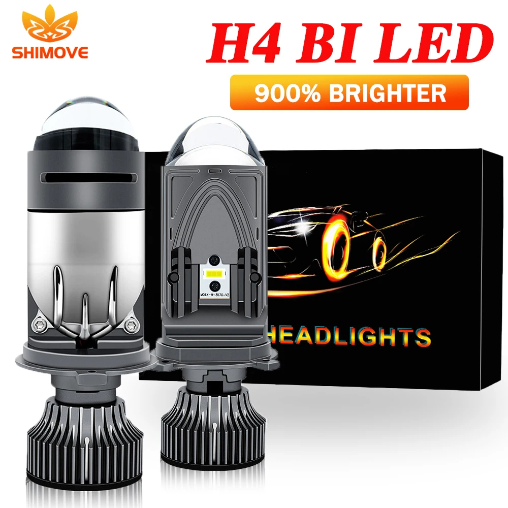 H4-Bi-LED-Projector-Lenses-Headlight-6000K-28000LM-High-Low-Beam-Bulbs ...