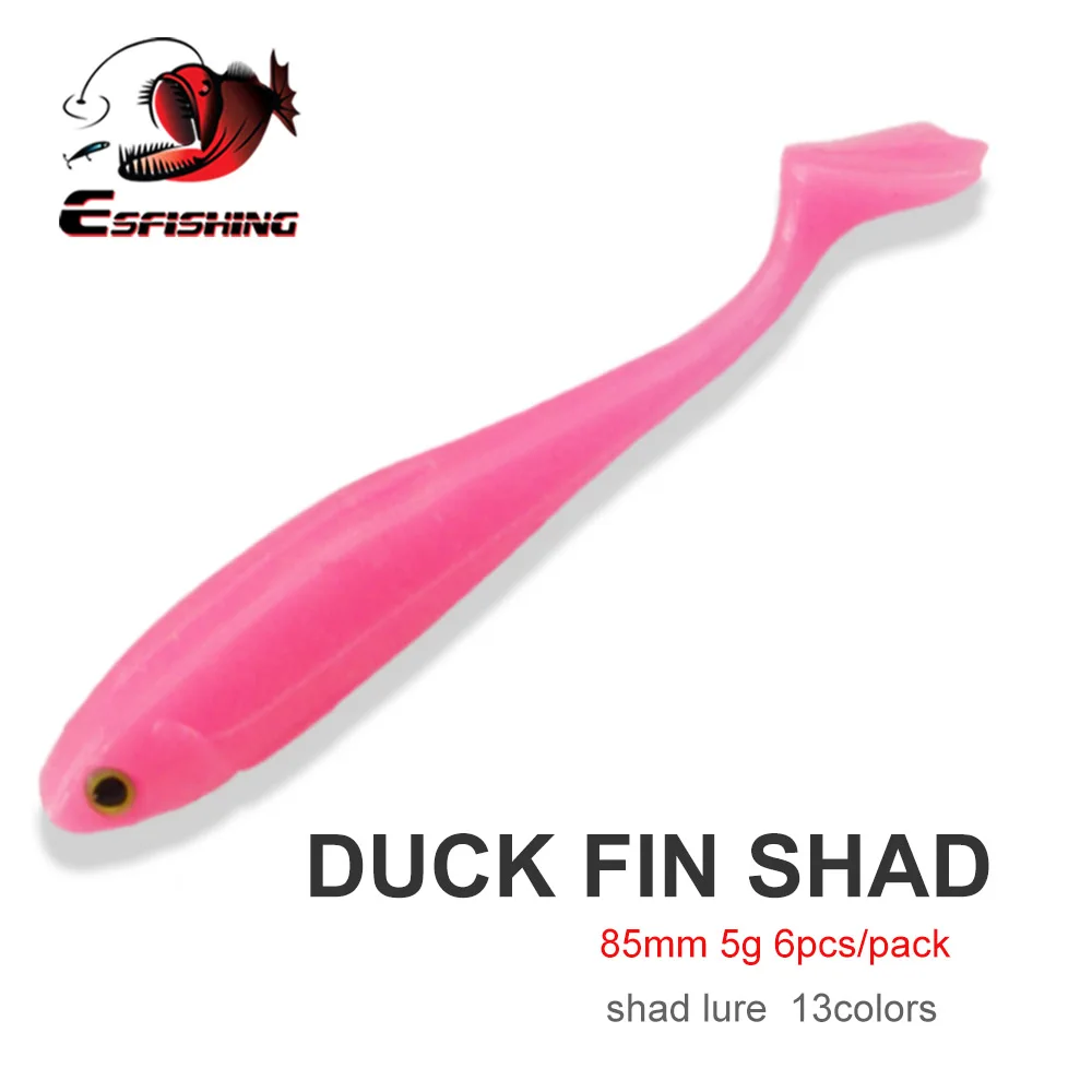 ESFISHING-Soft-Plastics-Bait-Smell-Duck-Fin-Shad-85mm-Leurre-Souple ...