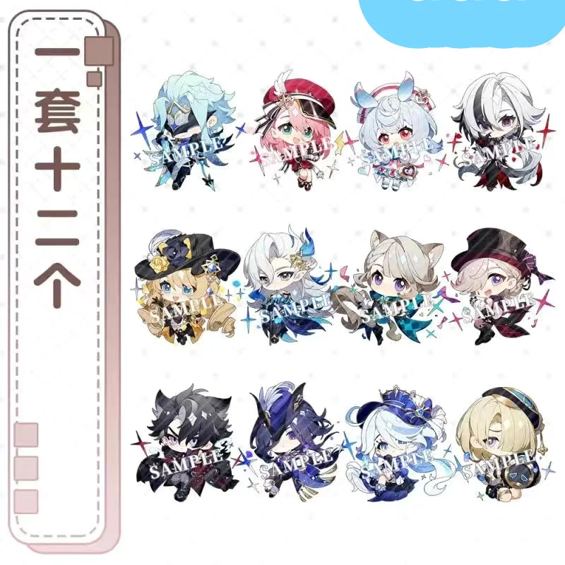 12Pcs-set-Anime-Game-GENSHIN-IMPACT-Navia-Lynette-Arlecchino-Keychain ...