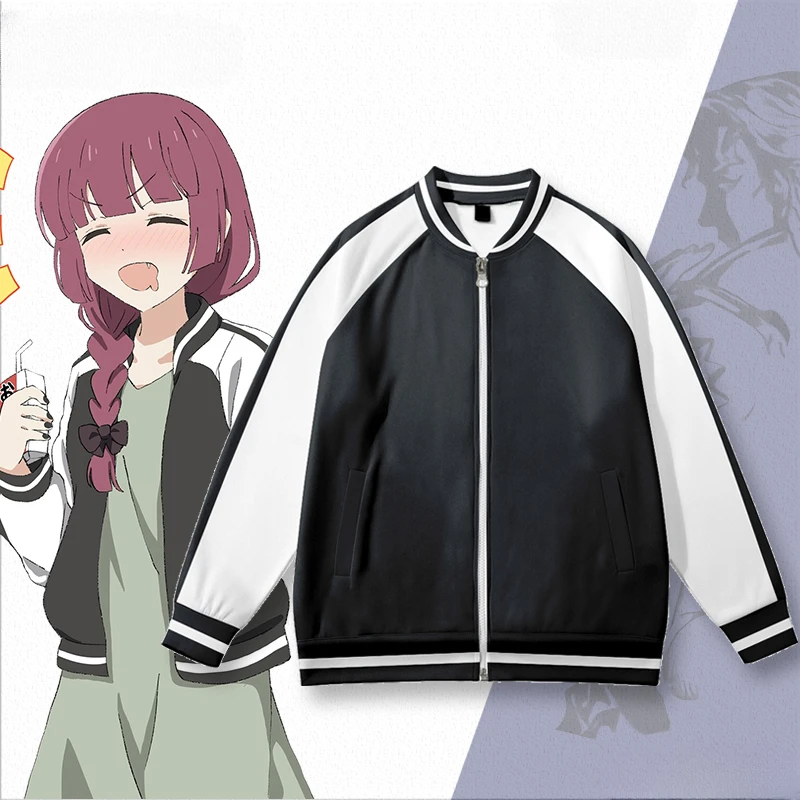 Anime Bocchi The Rock Kikuri Hiroi Cosplay Baseball Jacket Women Men ...