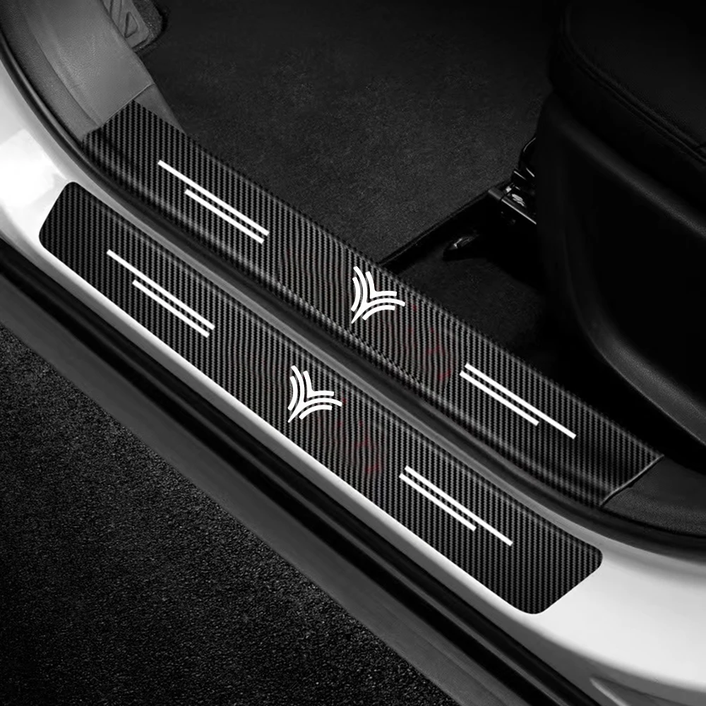 Car-Door-Sill-Carbon-Fiber-Sticker-Threshold-Side-Anti-Scratch ...