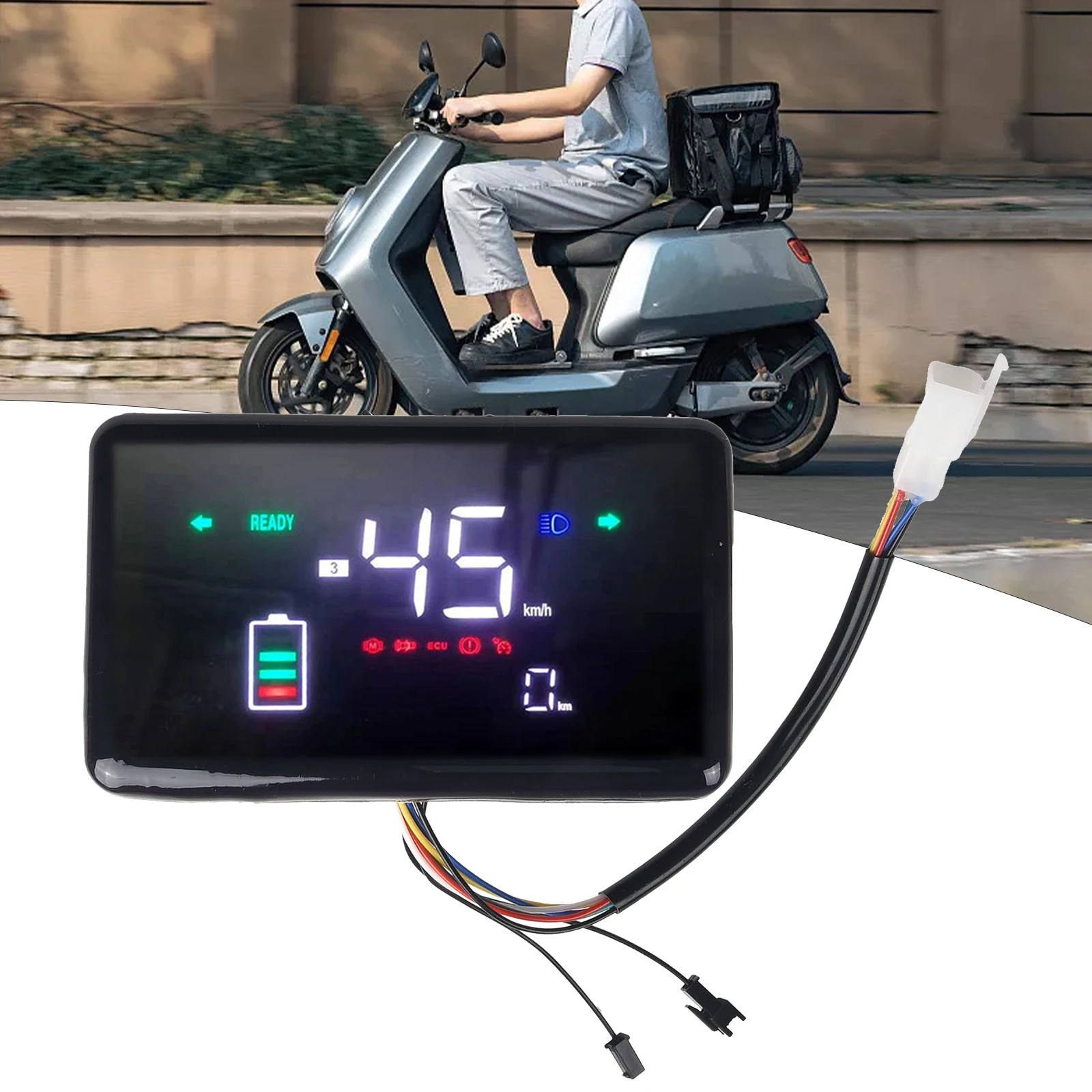48-72V-Ebike-Scooter-LCD-Display-Motor-Speedmeter-Screen-6PIN-Interface ...