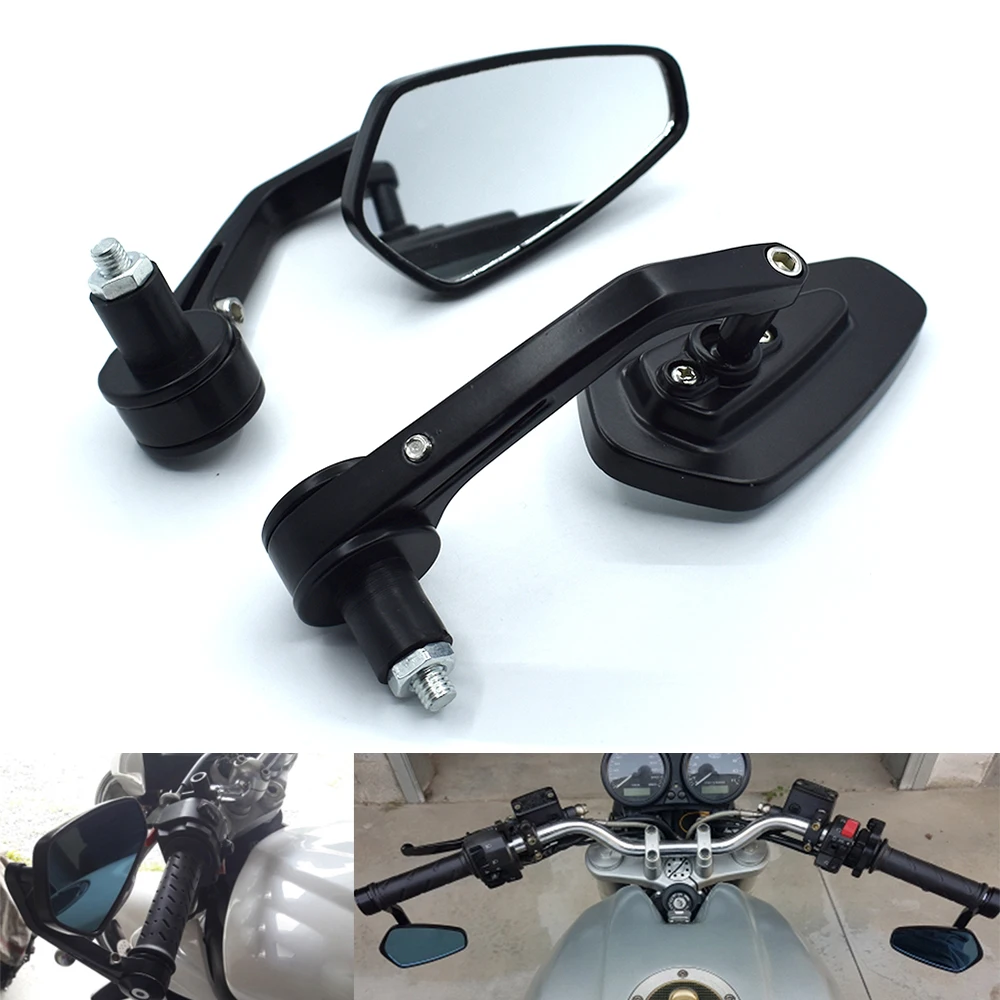 Universal-7-8-22mm-Motorcycle-Rearview-Mirrors-Handlebar-End-Mirrors ...