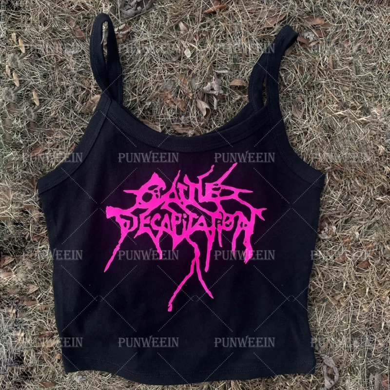Punk Cattle Death Grunge Decapitation Heavy Metal Vintage Y2k crop Top ...