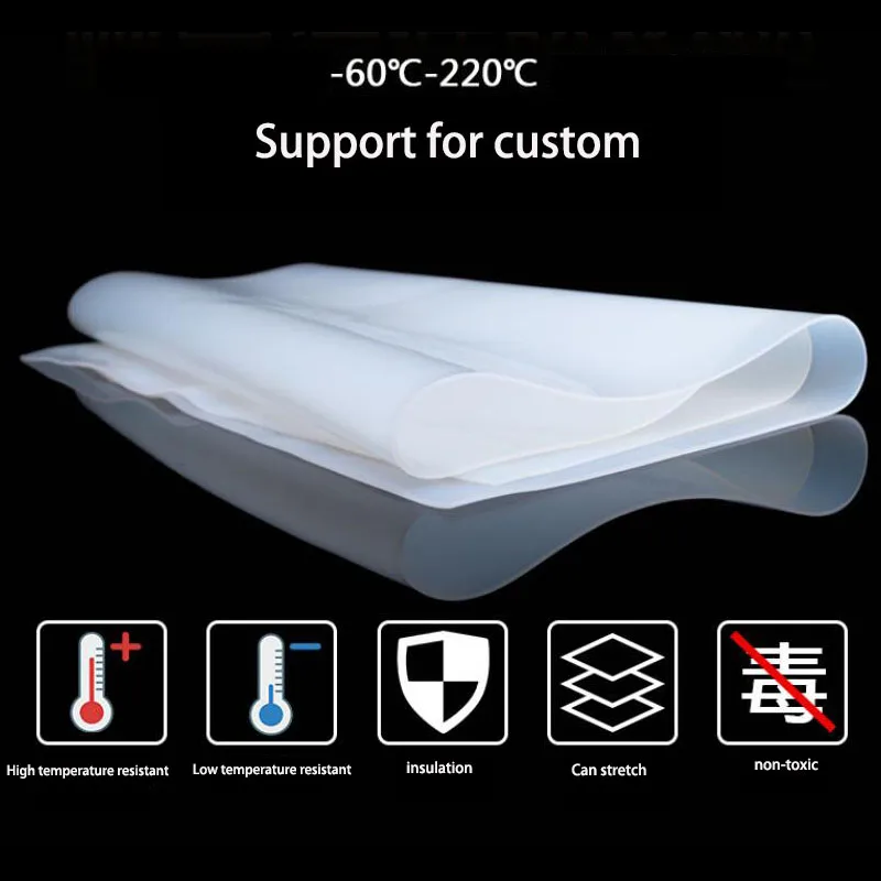 1pc-Practical-Silicone-Rubber-Sheet-Transparent-Mat-High-Temperature ...