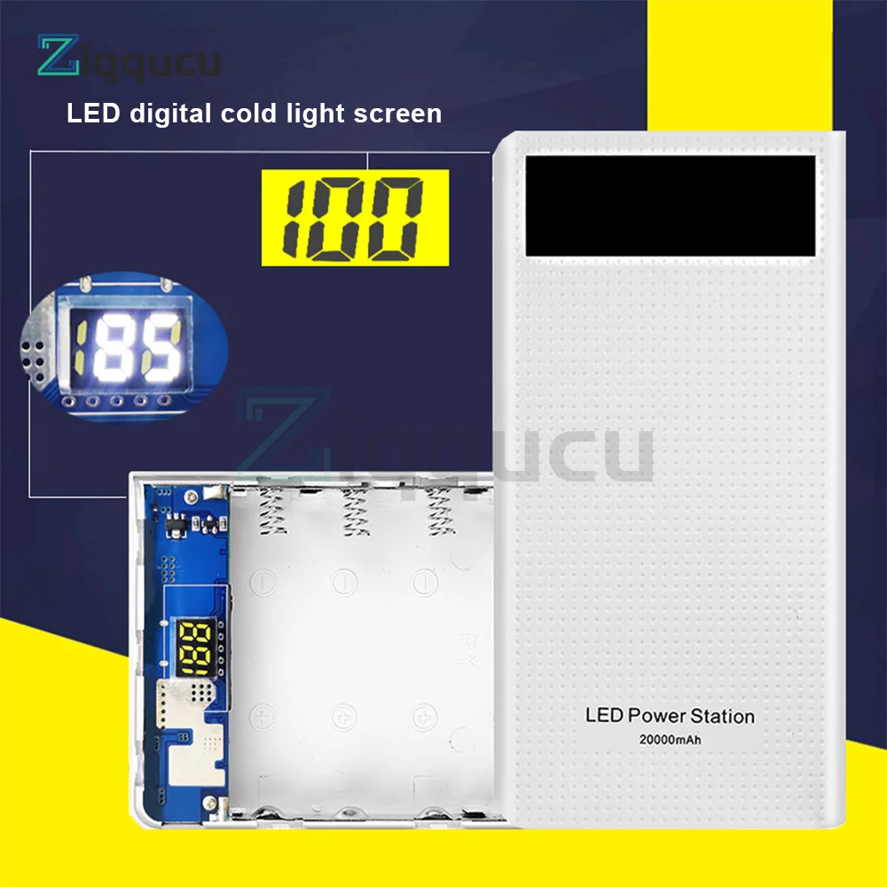 Power-Bank-Shell-Digital-Display-7-18650-Battery-Charger-Box-Mobile ...