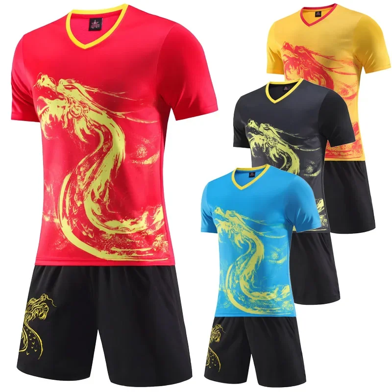 New-Breathable-Dragon-Chinese-Table-Tennis-Jerseys-For-Men-Women-Short ...
