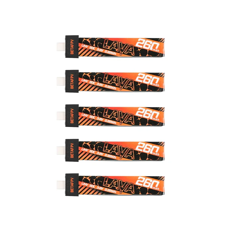 5pcs-BETAFPV-LAVA-BT2-0-260mAh-80C-Traversing-Aircraft-1S-Adaptation ...