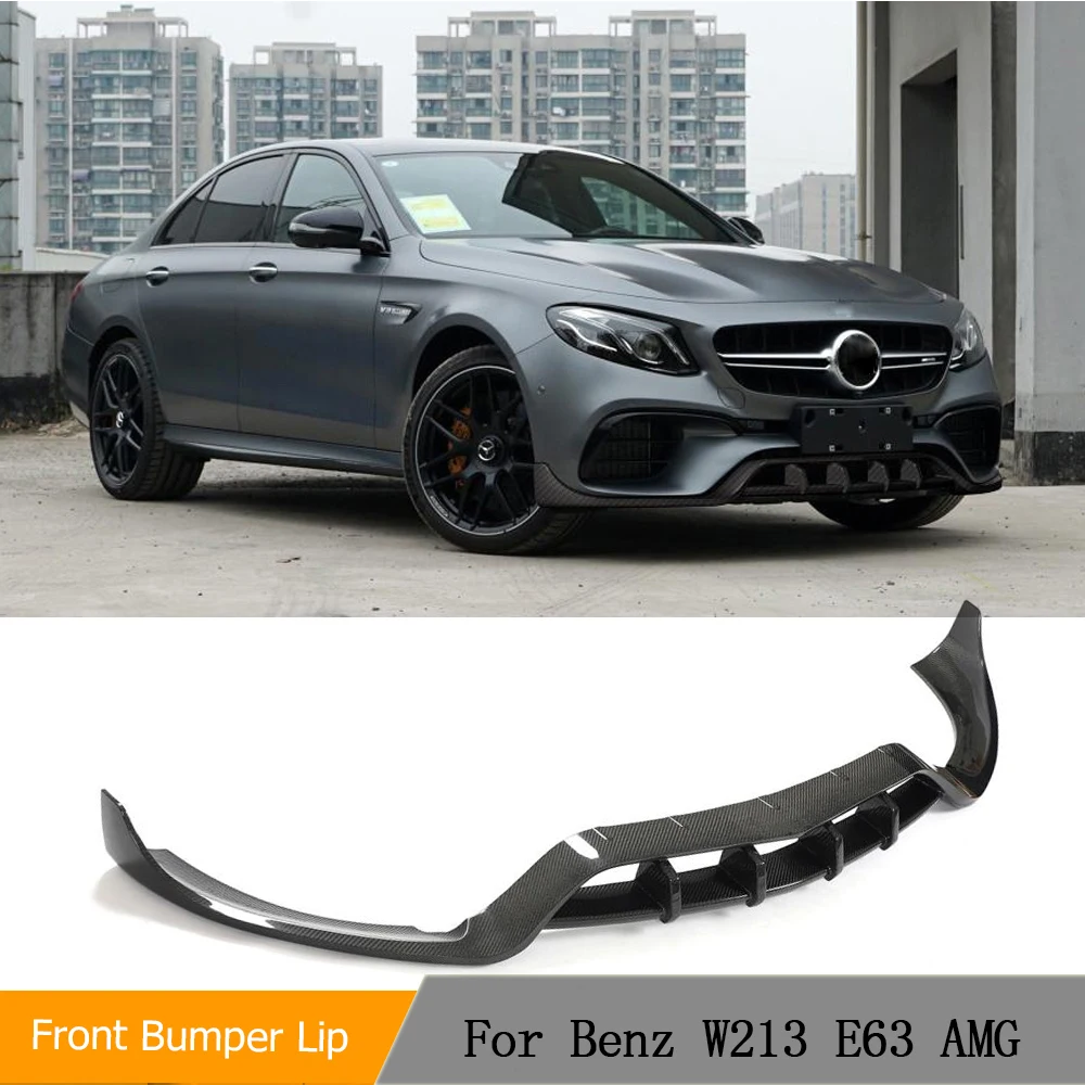 자동차 앞 범퍼 립 스포일러 스플리터, 메르세데스 벤츠 E 클래스 W213 E63 AMG 4 도어 2016 2019, 리얼 탄소 섬유| | - AliExpress