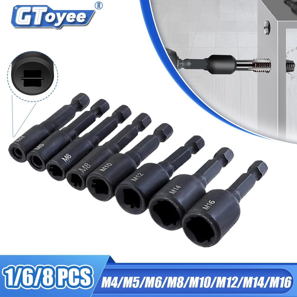 M4-M16 Screw Tap Die Socket Adapter 1/4'' Hex Shank Metric Screw Tap ...