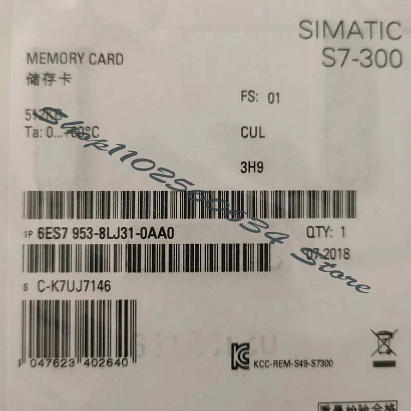 New original 6ES7953-8LJ31-0AA0 S7-300 memory card MMC card 512KB spot