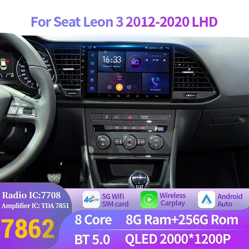 Android 14 Navigation Screen For Seat Leon 3 2012-2020 LHD Car Radio ...