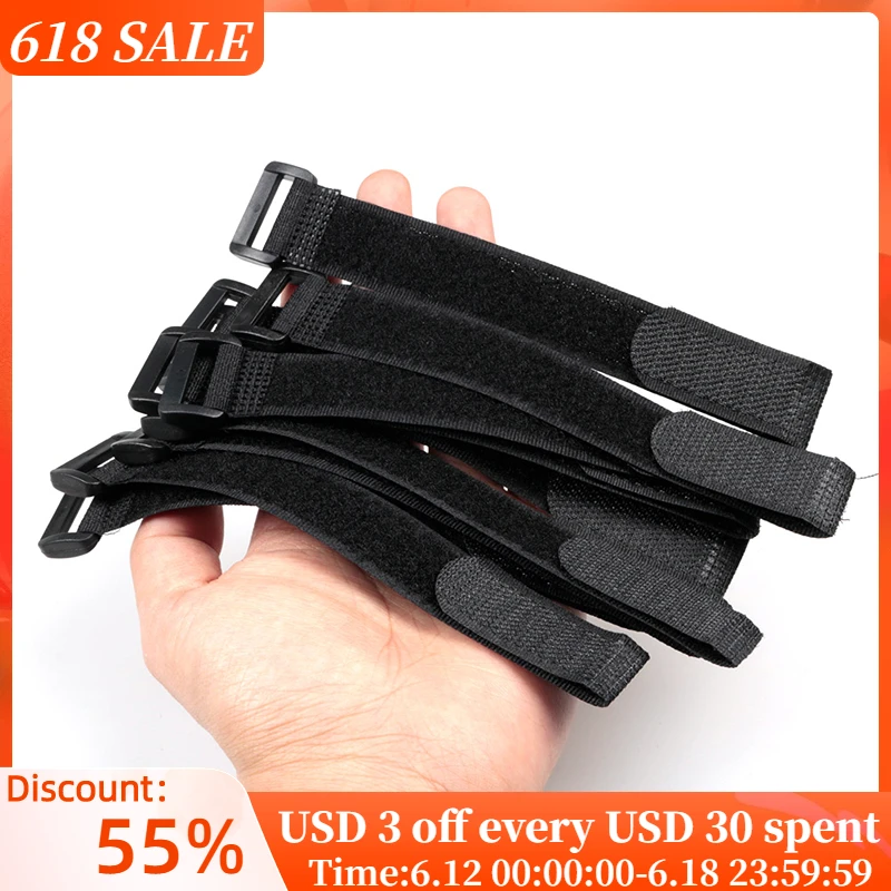 10pcs Reusable Fishing Rod Tie Holder Strap Suspenders Hook Fastener ...