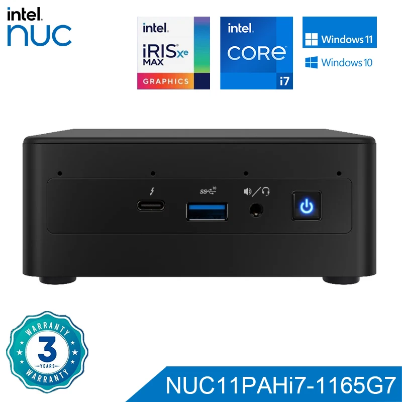 Mini ordenador Intel NUC11PAHi7, Core i7 1165G7, Win 10 Pro, Intel Iris ...