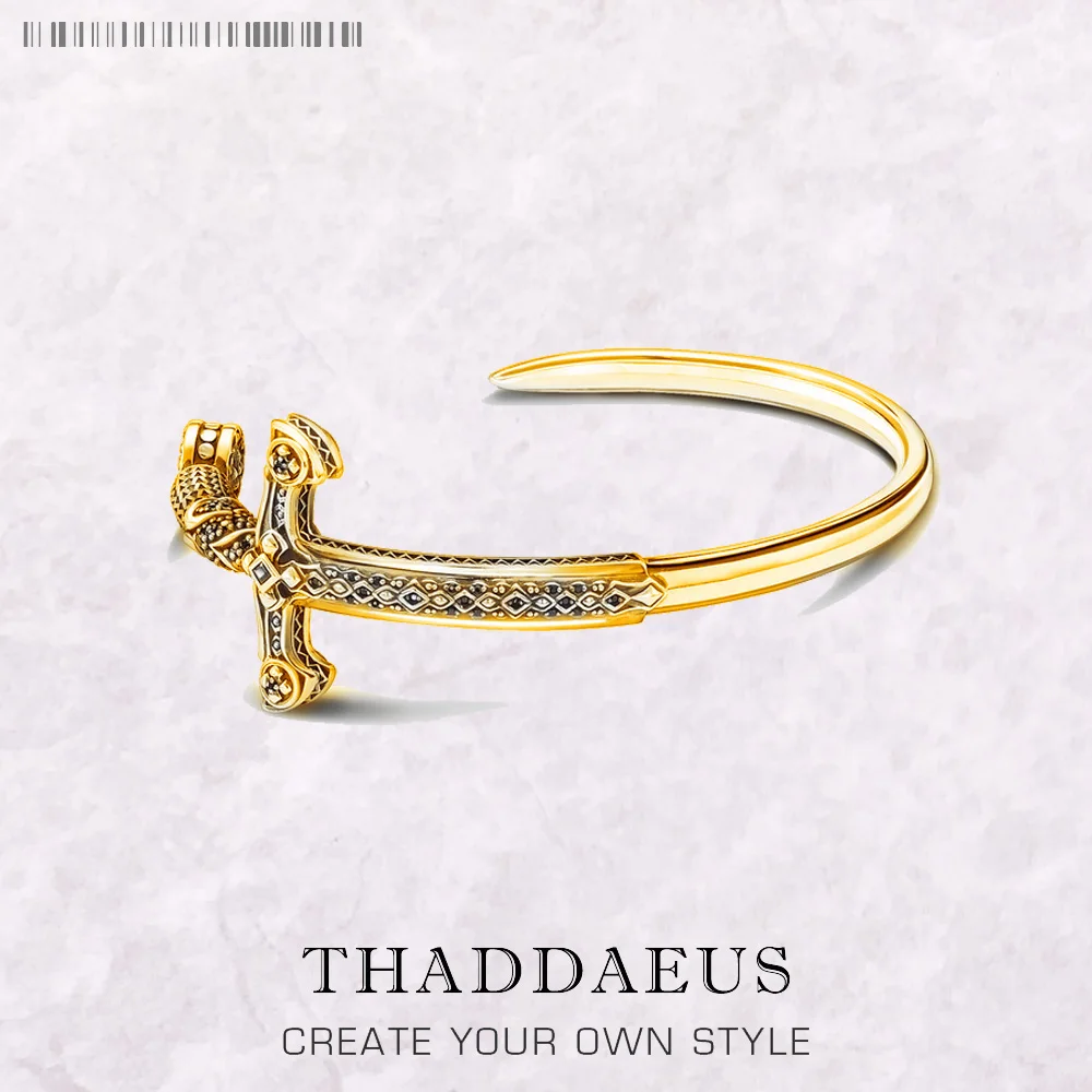 Golden Sword Bangle Bracelet Fashion Jewelry Vinatge Gift For Women Men ...