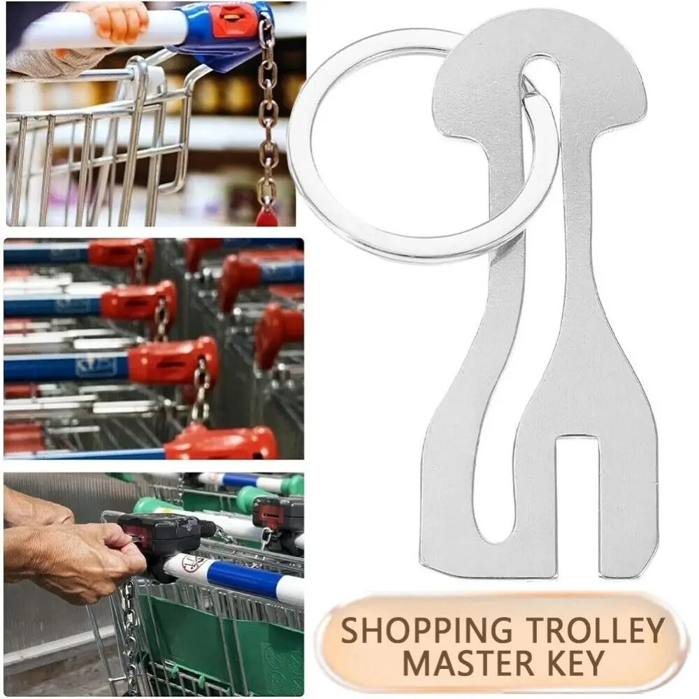 Reusable Trolley Master Key Token Durable Detachable Metal Shopping ...