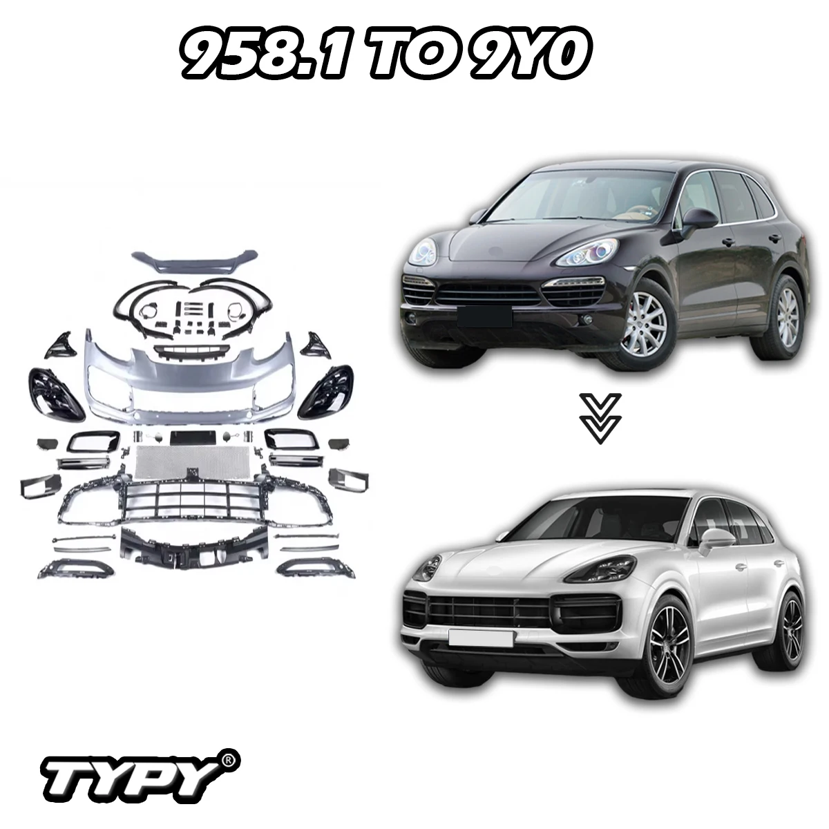 TYPY-Car-Body-Kit-For-Porsche-Cayenne-958-2011-2018-958-1-958-2-Upgrade ...