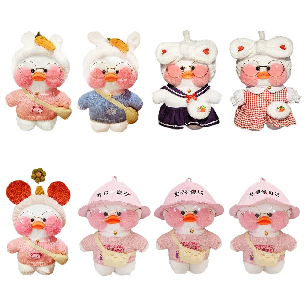 30cm Cute Little Yellow Duck Doll Cafe Duck Plush Toy Plush Soft Kawaii ...