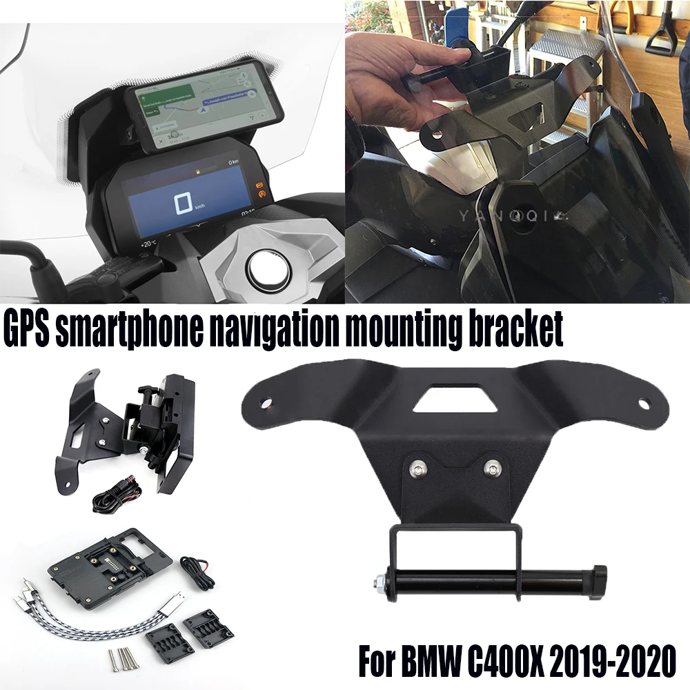 Para bmw c400x 2019 2020 motocicleta gps smartphone navegação suporte ...