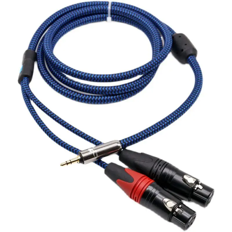 Premium Audio Cable Mini Jack to 2 XLR Female for Car Headphone AMP Hi ...