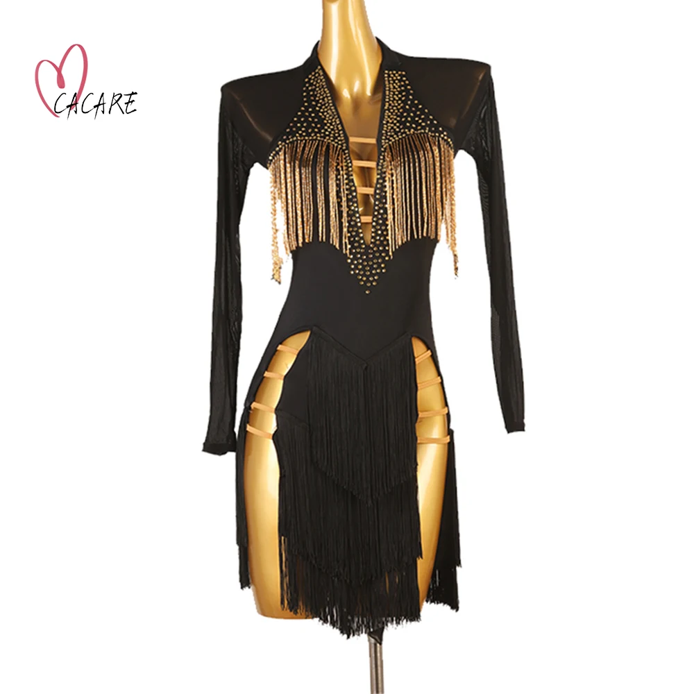 CACARE-Latin-Dress-Women-Fringe-Salsa-Tango-Flapper-Costume-Suit-Latina ...
