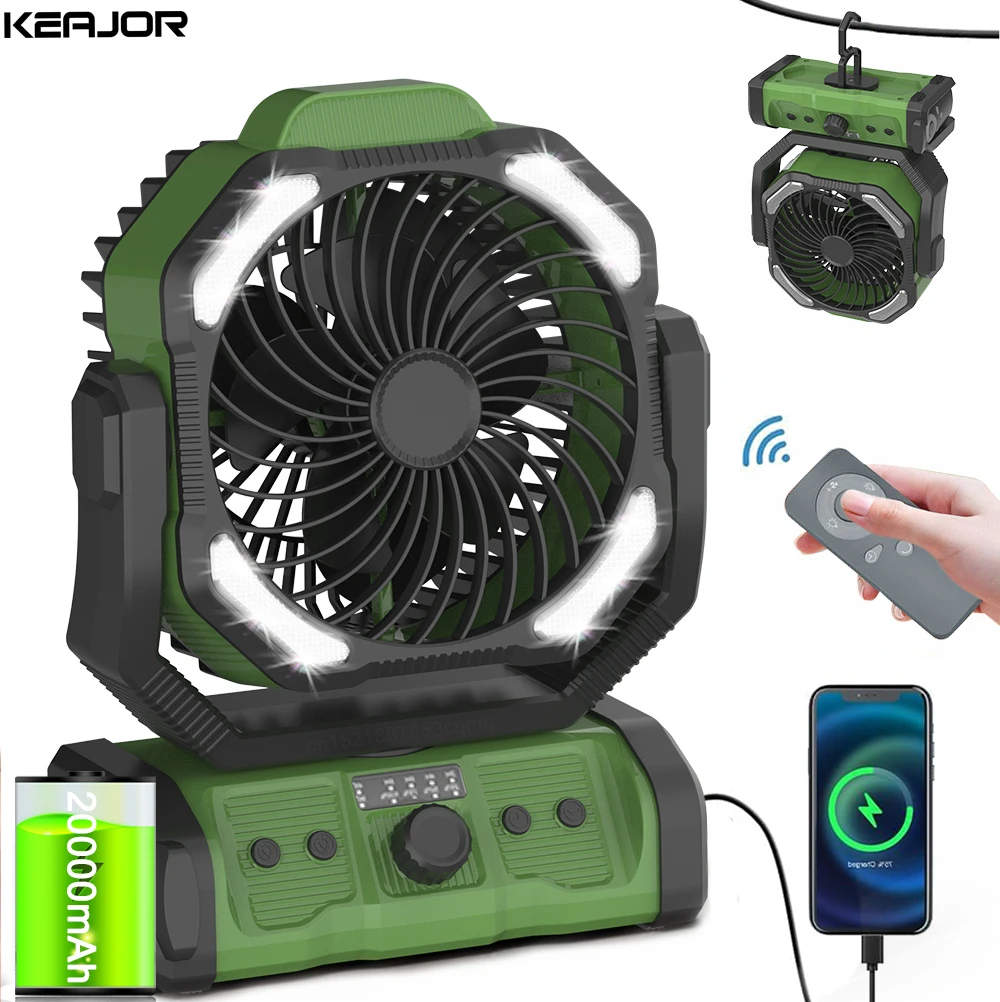 Camping-Fan-20000mAh-Rechargeable-Battery-Portable-Wireless-Camping ...