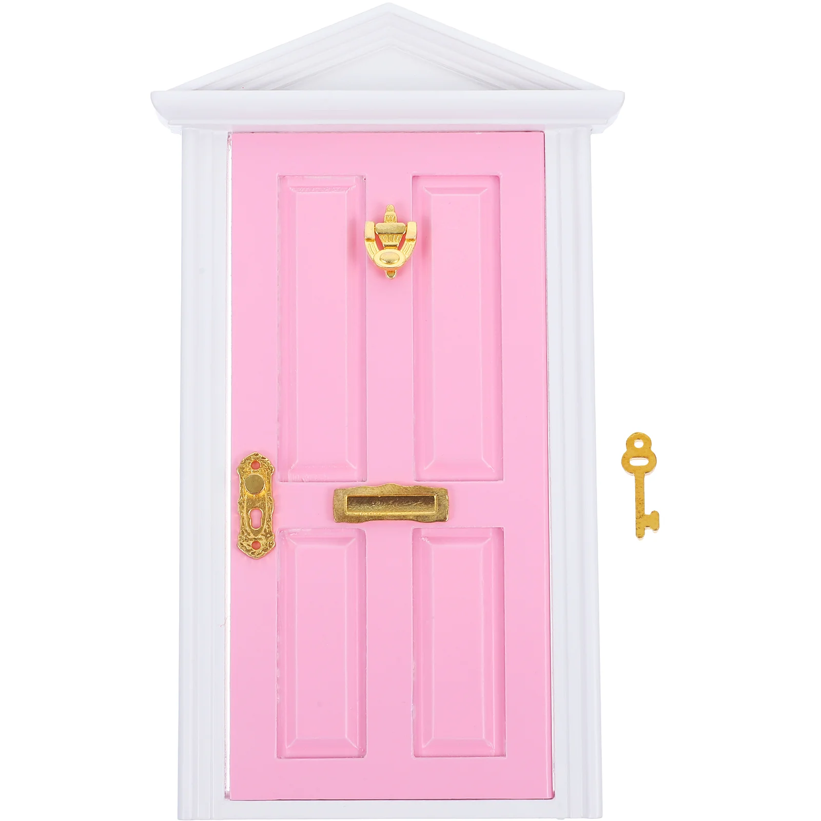 Mini Wooden Door Spire Door Miniature Play House Accessories Diy Wood ...