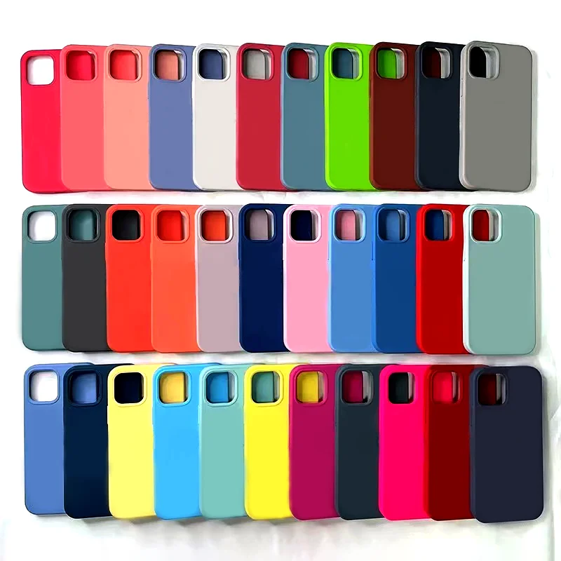 Funda-de-silicona-Original-de-lujo-para-Apple-iPhone-15-Pro-14-11-13-12 ...