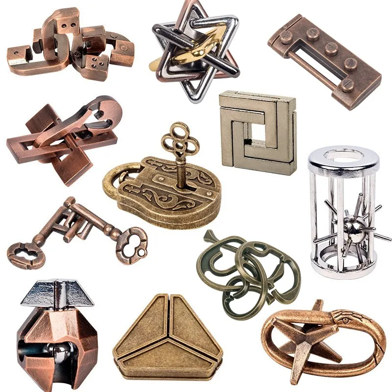 Classic-Decompress-Toy-Metal-Brain-Teaser-Puzzles-Magic-Baffling ...