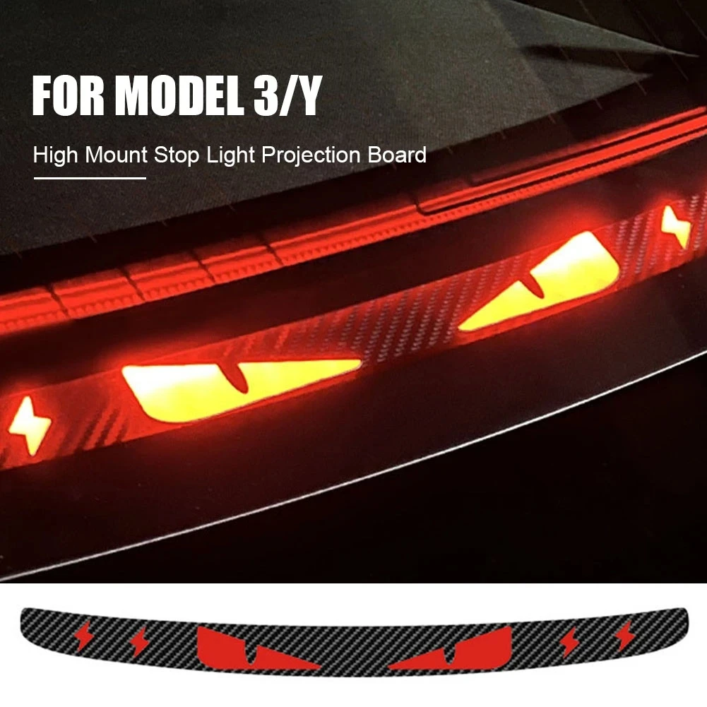 For-Tesla-Model-3-Model-Y-High-Mount-Brake-Light-Projection-Board-PVC ...