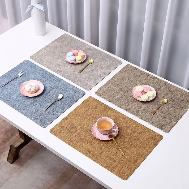 Kitchen Mat Individual Table Placemats Leather Dining Table Mat For ...