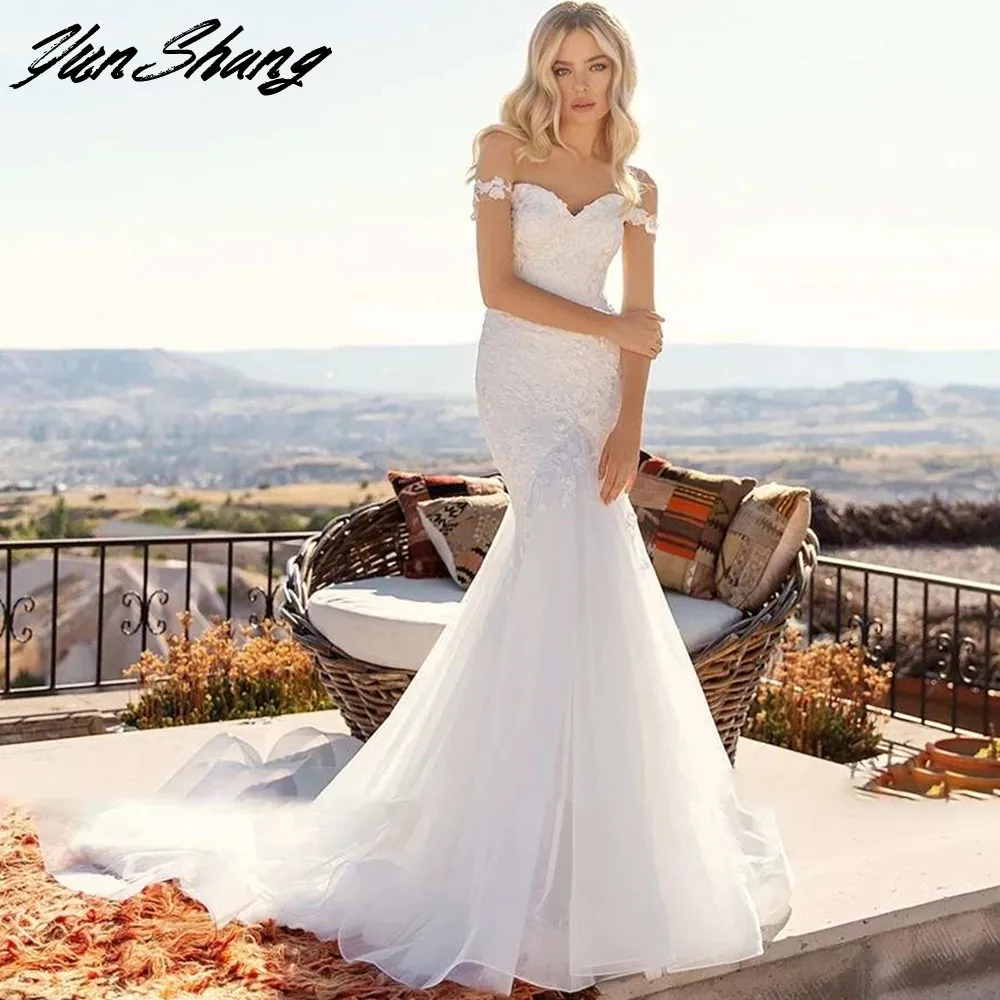 YunShang-Sexy-Sweetheart-Wedding-Dress-Off-The-Shoulder-Lace-Up ...