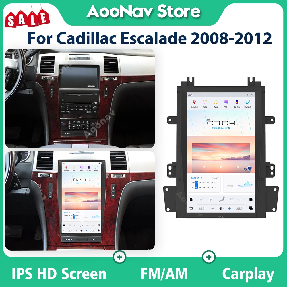 13-6-Inch-Android-11-Car-Radio-For-Cadillac-Escalade-2008-2012-GPS ...