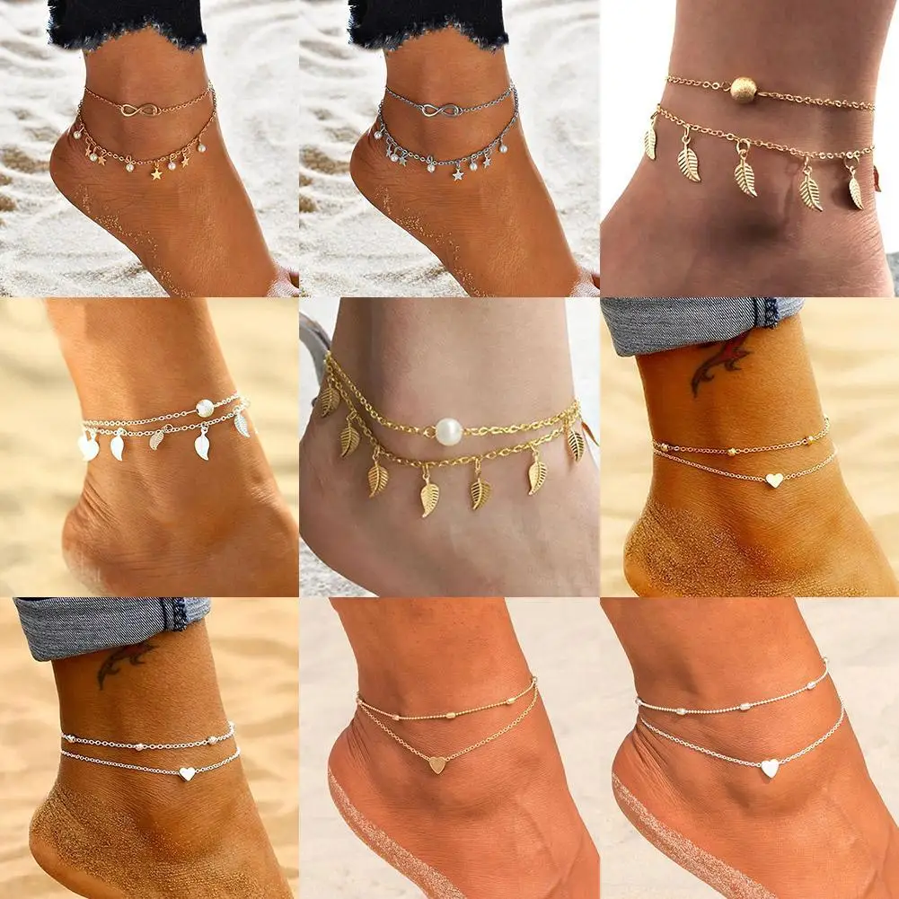 Bohemian-Beads-Ankle-Bracelet-for-Women-Leg-Chain-Round-Tassel-Anklet ...