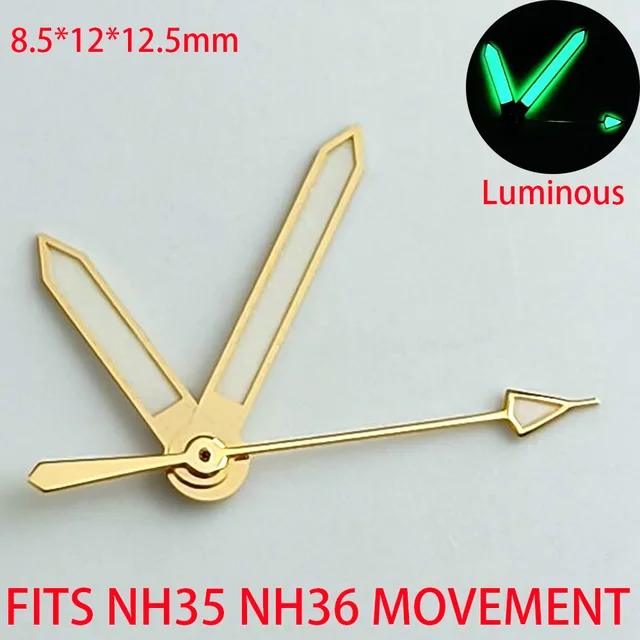 Watch pointer green luminous fit NH35 NH36 movement watch hands watch ...