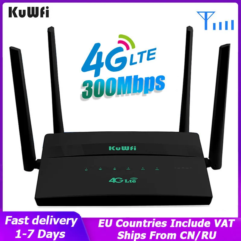 KuWFi-4G-Wifi-Router-300Mbps-Wireless-SIM-Router-With-SIM-Card-Slot ...