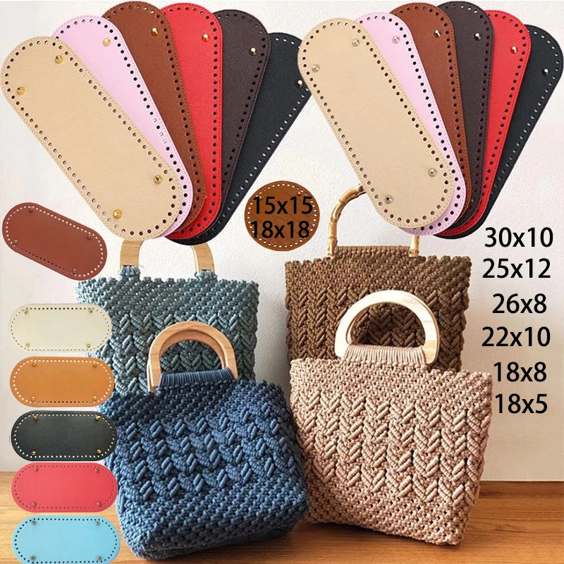 10-Sizes-Handmade-Oval-Bottom-for-Knitted-Bag-PU-Leather-Wear-Resistant ...