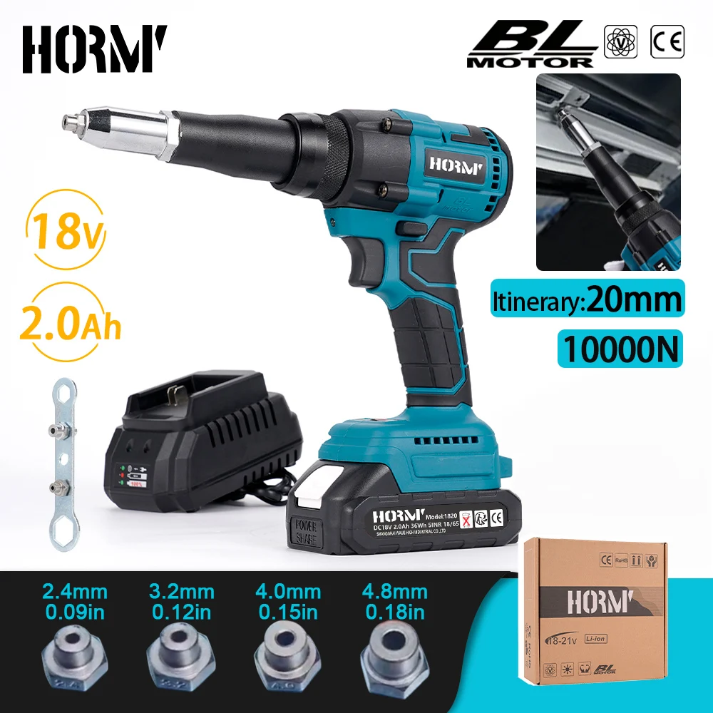 Hormy-Brushless-Electric-Rivet-Gun-11000N-Cordless-Rivet-Nut-Gun-LED ...