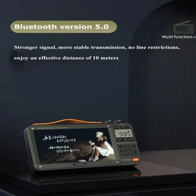 SANSUI-Portable-Outdoor-FM-Radio-7-inch-Radio-Wireless-Portable ...