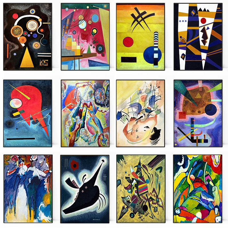 Wassily-Kandinsky-Classic-Artwork-Poster-Abstract-Graphics-Canvas ...